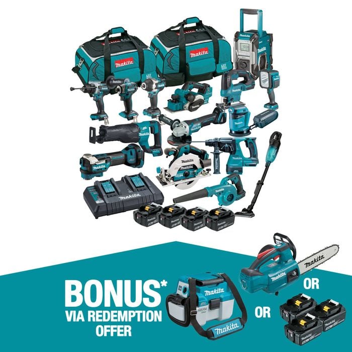 Makita 18V Brushless 15 Piece Combo Kit DLX1514TX1 - Bunnings Australia