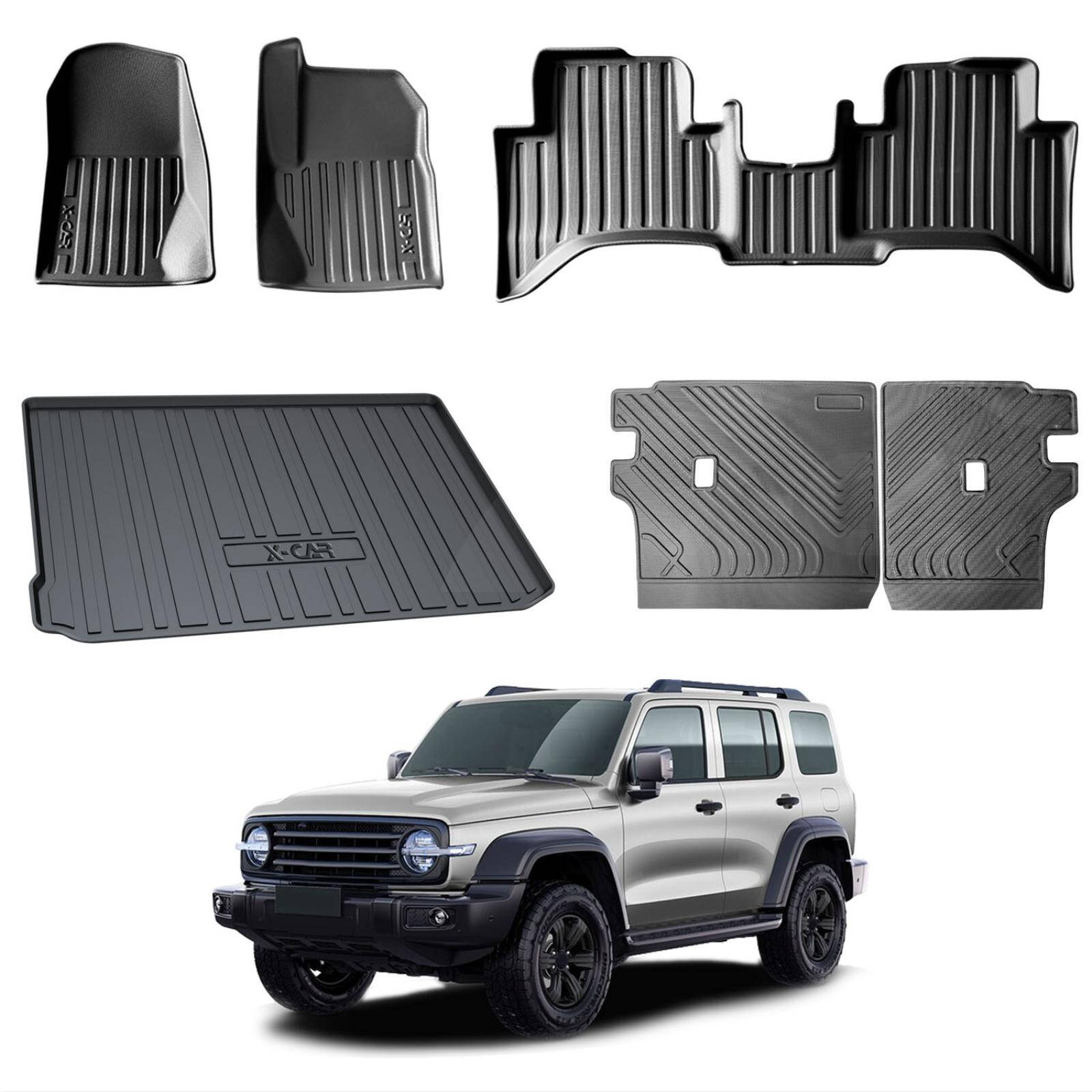 Car Floor Boot Liner Back Seats Protector Kick Mats Cover for GWM Tank 300 2023 2024 Trunk Cargo Bunnings Australia