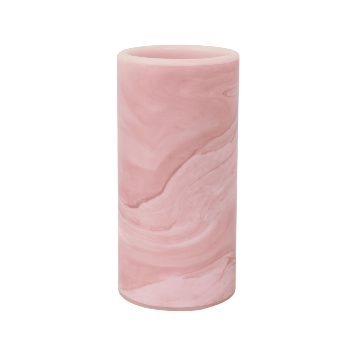 Battery Operated Astin Sinclair LED Flameless Pillar Candle Pink Marble ...