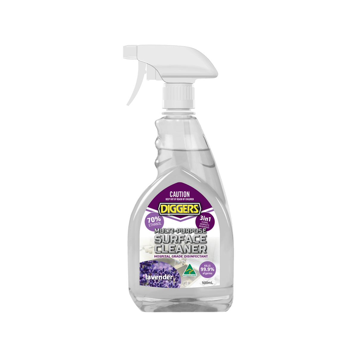DIGGERS 500ml Lavender Multi-Purpose Surface Cleaner - Bunnings Australia