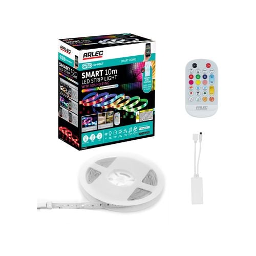 Arlec 10m Grid Connect Smart Sound Sync Strip Light - Bunnings Australia