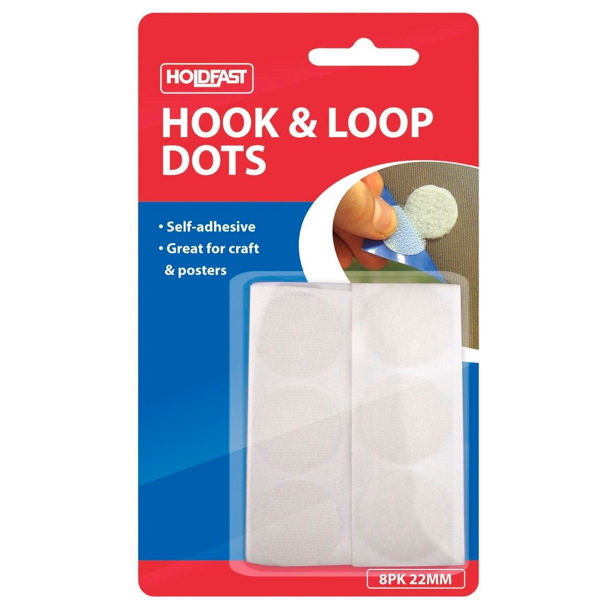 Holdfast 22mm Hook And Loop Dots - 8 Pack - Bunnings New Zealand