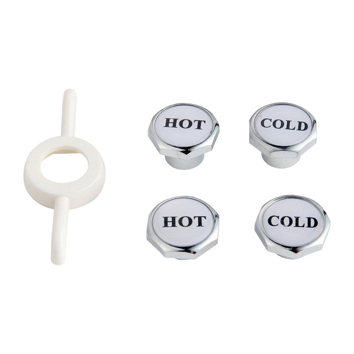 Kinetic 5 and 10mm Chrome Plated Hot and Cold Tap Buttons - 2 Pairs ...