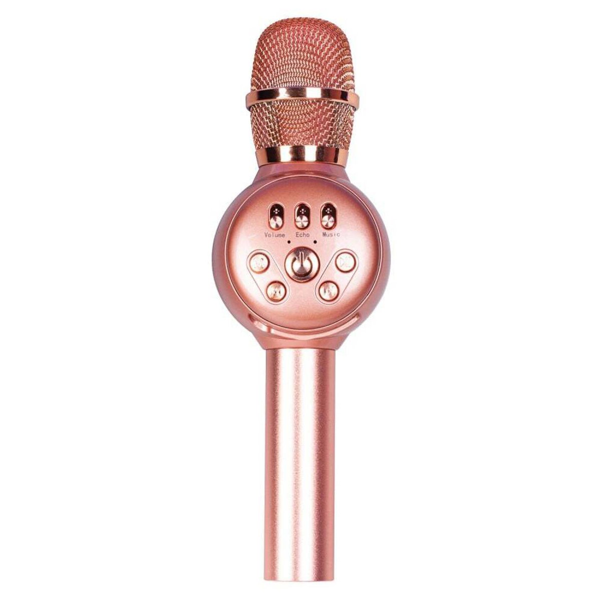 Laser Wireless Bluetooth Rechargeable LED Karaoke Microphone - Rose ...
