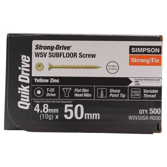 Simpson Strong-Tie 10 x 50mm Zinc Yellow Subflooring Collated Quik ...