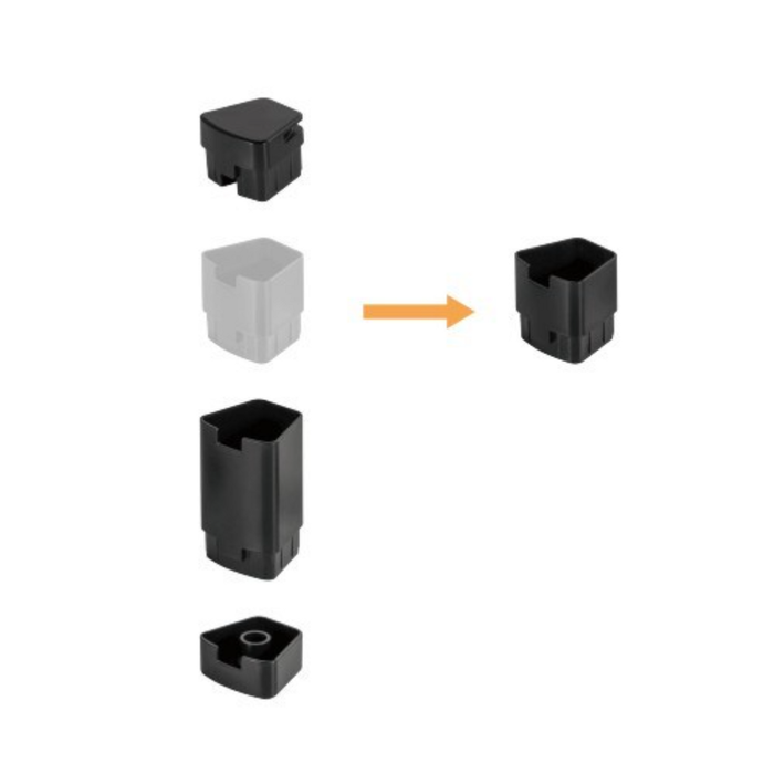 Brateck Dual Monitor Tempered Glass Modular Riser 13"~32" - Black ...