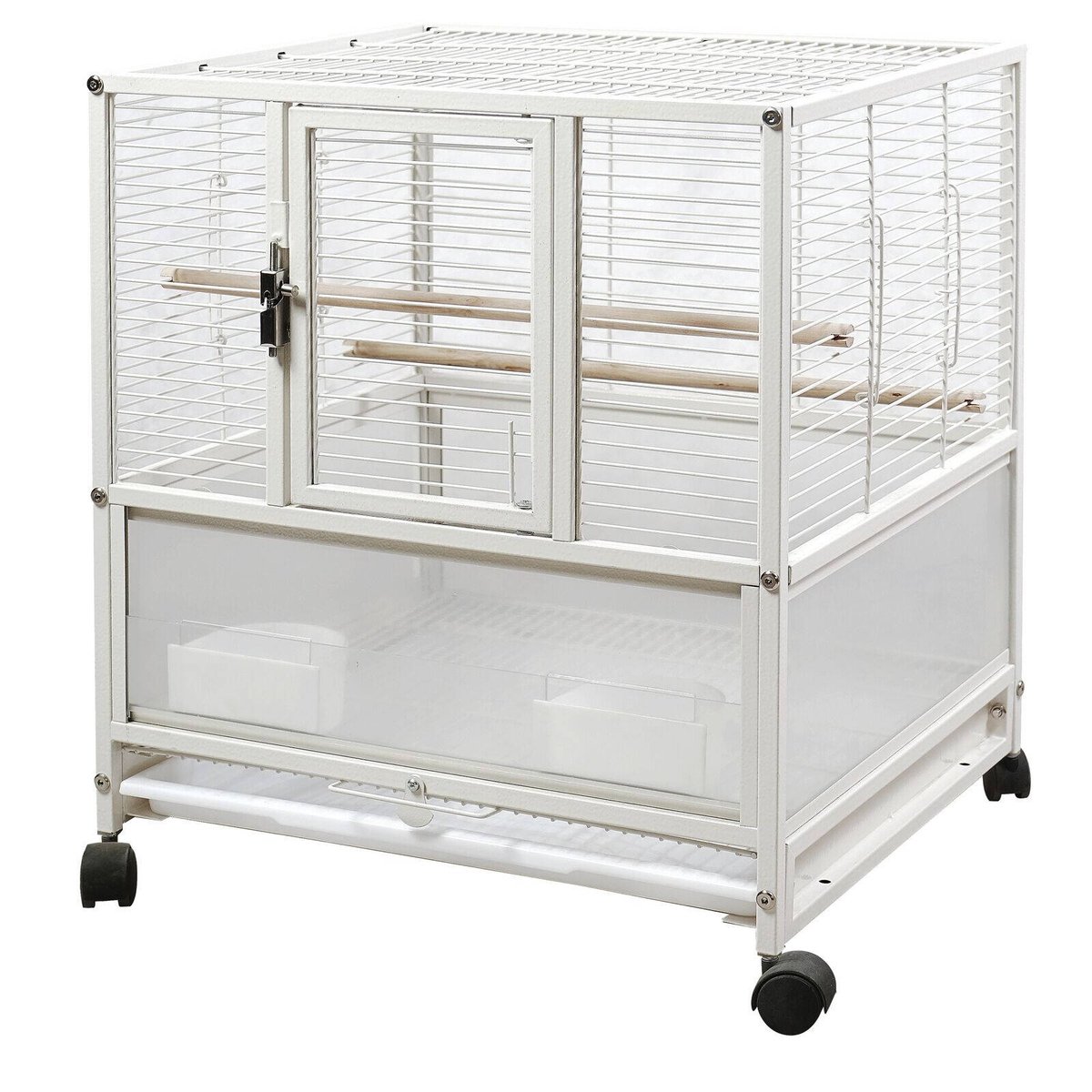 YES4PETS Small Bird Transport Budgie Cage Parrot Aviary Carrier with ...