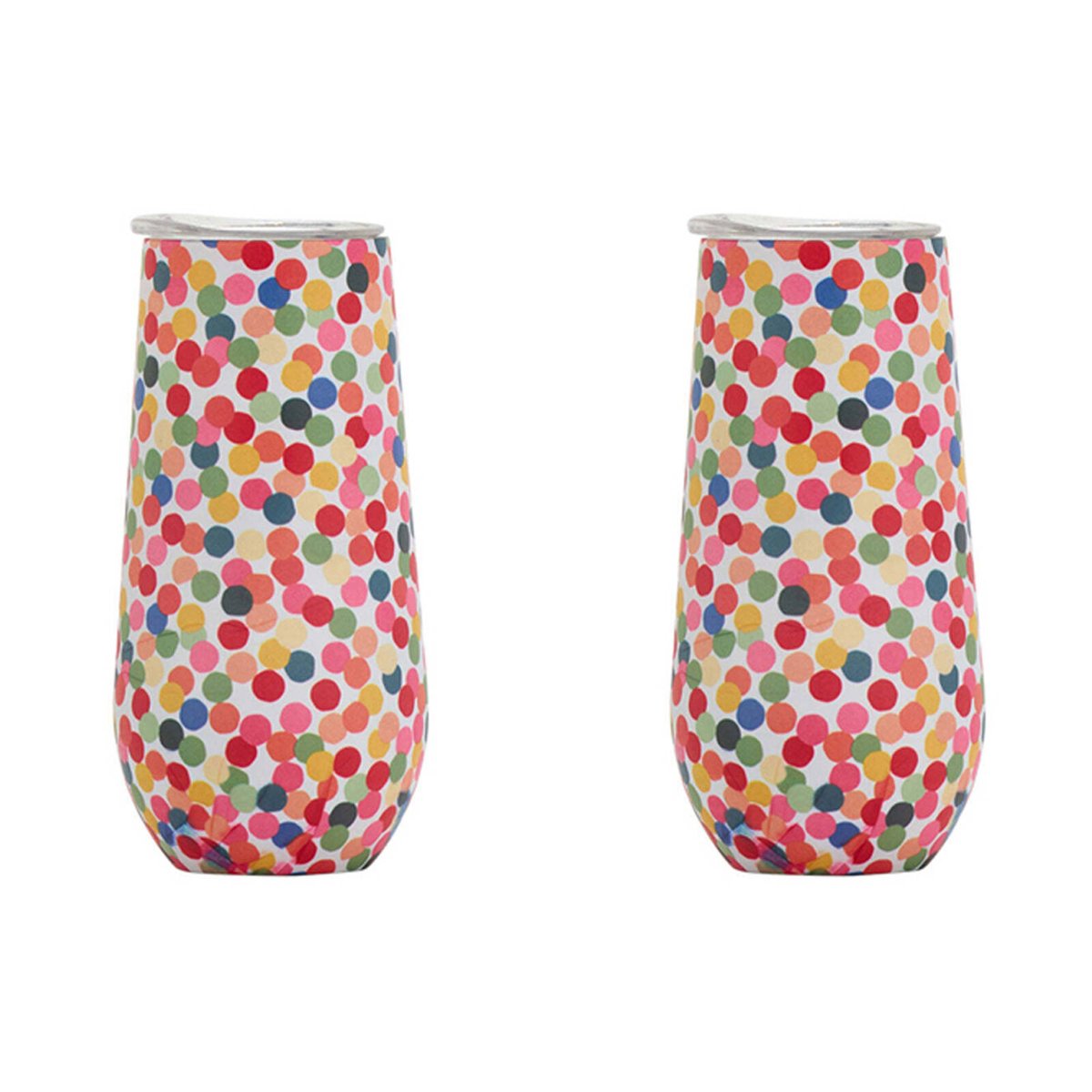 2PK Annabel Trends 175ml Stainless Steel Sparkling Flute Cup - Confetti ...