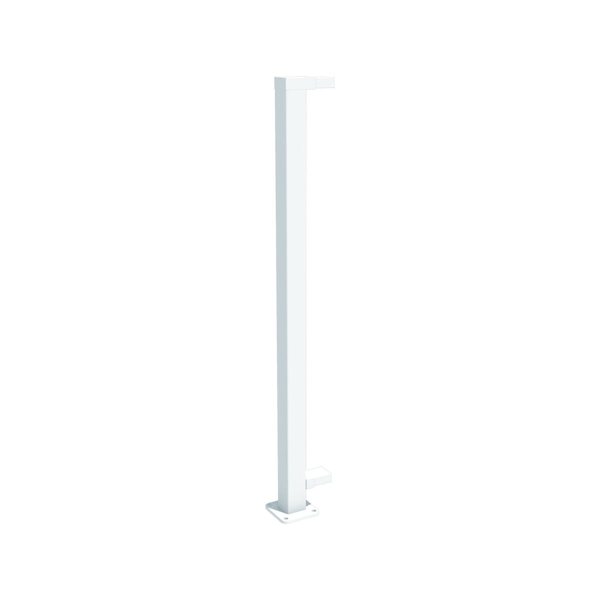 ProtectorAl 1010mm White Aluminium Flanged End Balustrade Post ...