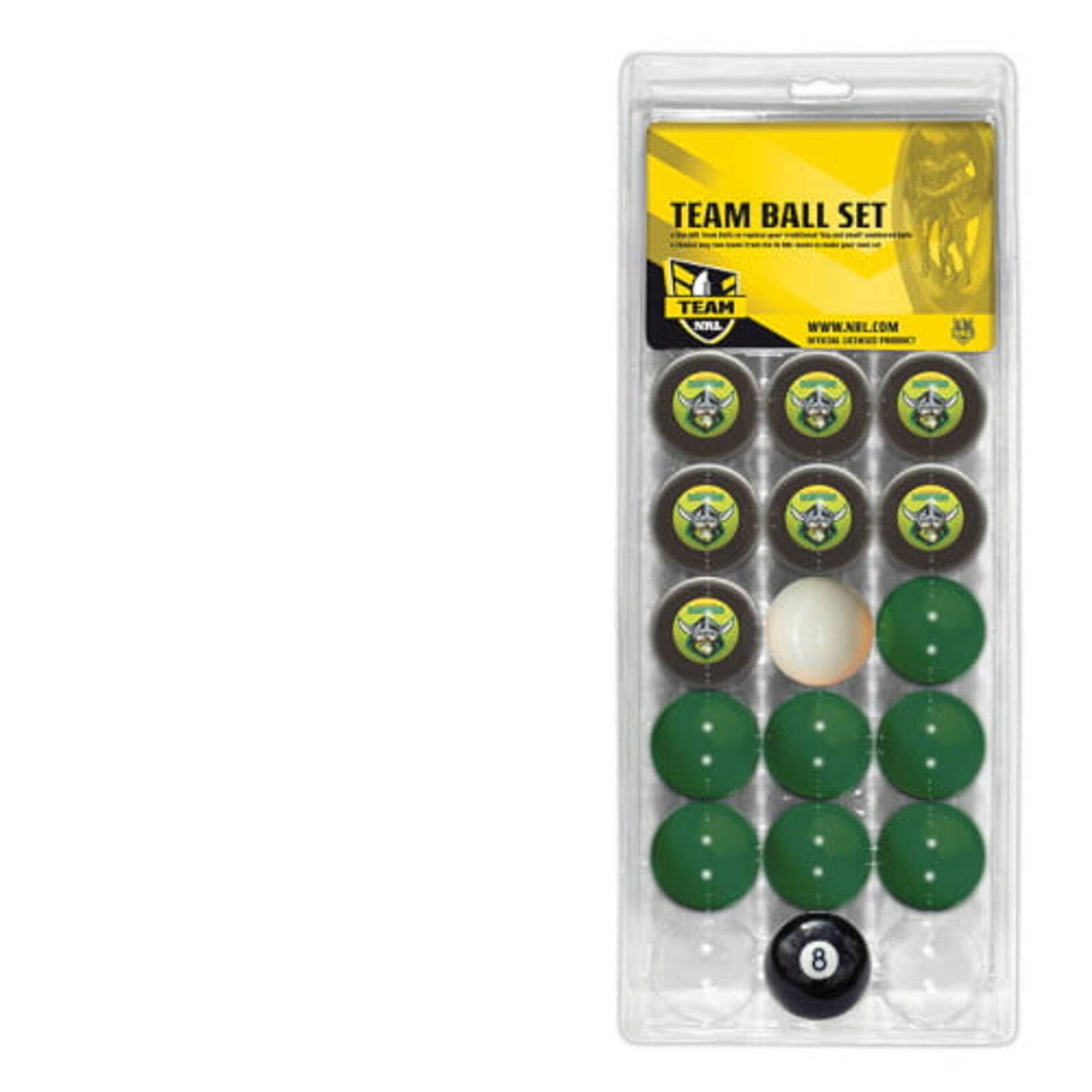 Canberra Raiders NRL Pool Snooker Billiard Balls Full Aramith Ball Set ...