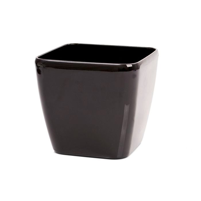 Moda 18cm Black Square Self Watering Plastic Pot - Bunnings New Zealand