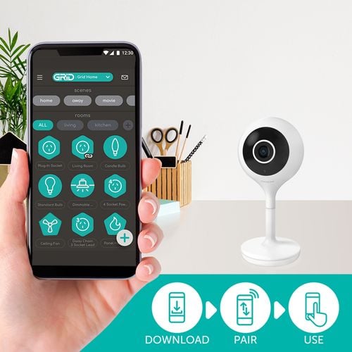 Orion Grid Connect Smart Wi-Fi Indoor Stationary Security Camera ...