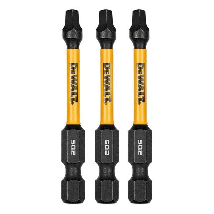 DeWALT FLEXTORQ 57mm SQ2 Screwdriver Bit DWAF2SQ2IR3 - 3 Pack ...