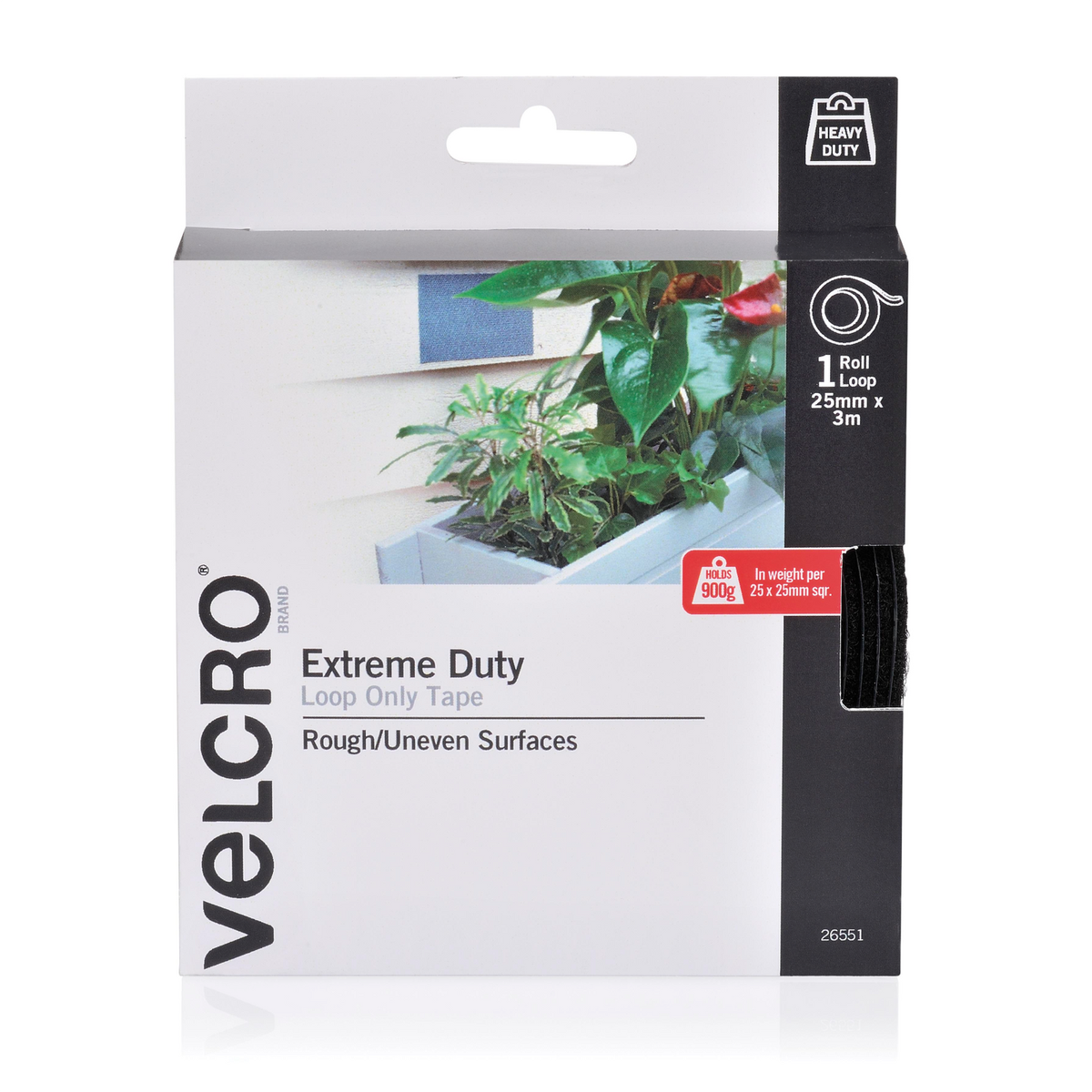 Velcro 25mm x 3m Black Heavy Duty Loop Only Tape VL26551 - Bunnings ...