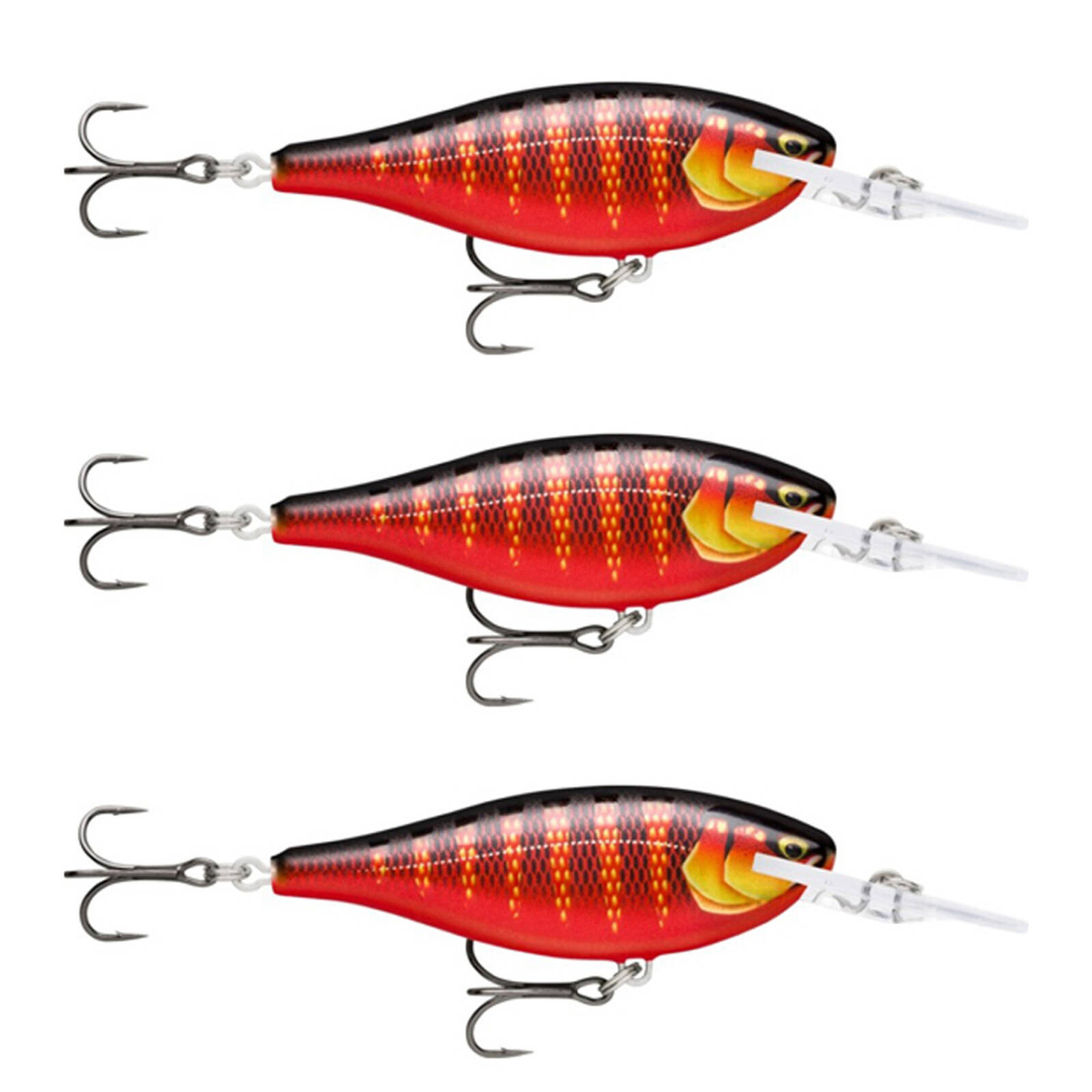 3x Rapala 5.5cm Shad Rap Elite (Floating) Fishing Lures - Gilded ...