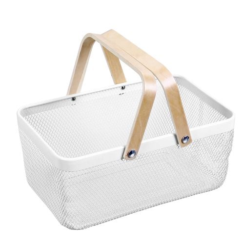 Boxsweden 40cm White Mesh Storage Basket - Bunnings Australia