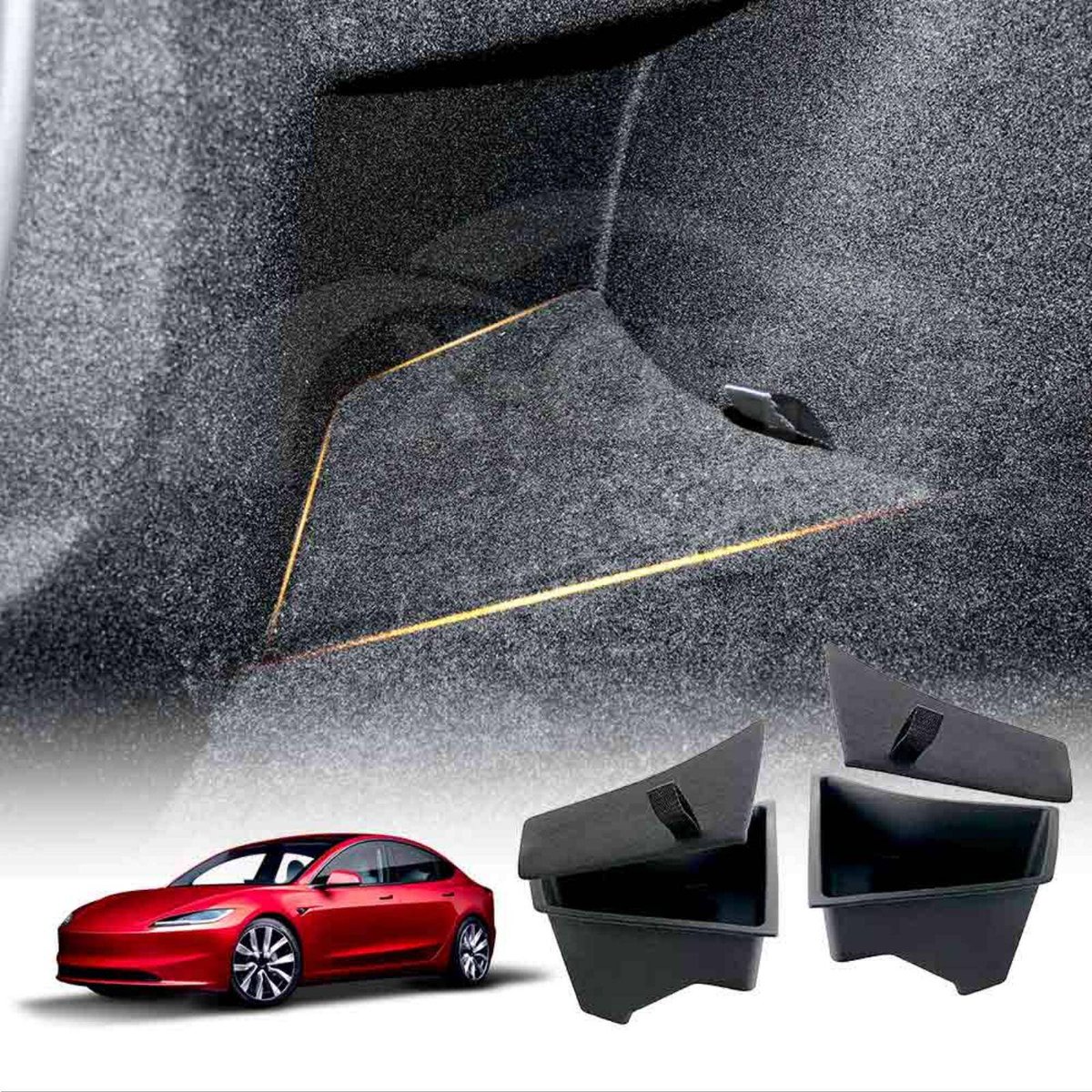 Tesla Model 3 Highland Rear Trunk Storage Box Organizer Side Bins ...