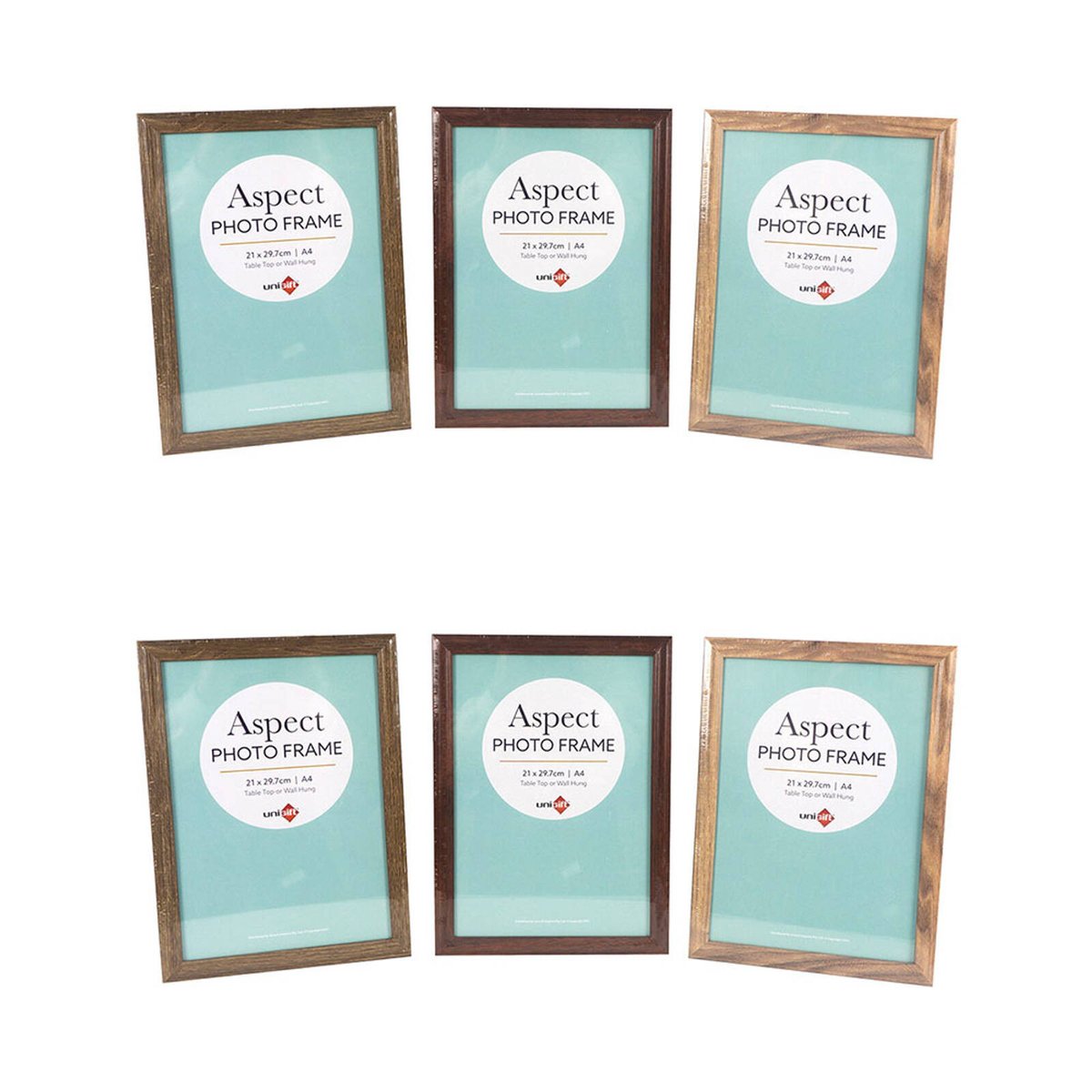 6PK Unigift Aspect MDF/Glass A4 Picture Frame - Assorted - Bunnings ...
