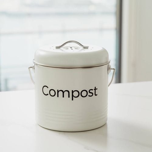 3.5L Kitchen Bench Compost Bin with 6 Replacement Activated Carbon ...