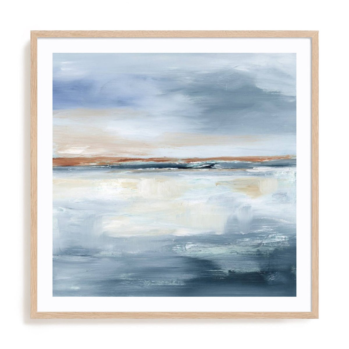 Artey | Sundown Horizon II - Framed Print - Natural Frame - 50 x 50cm ...