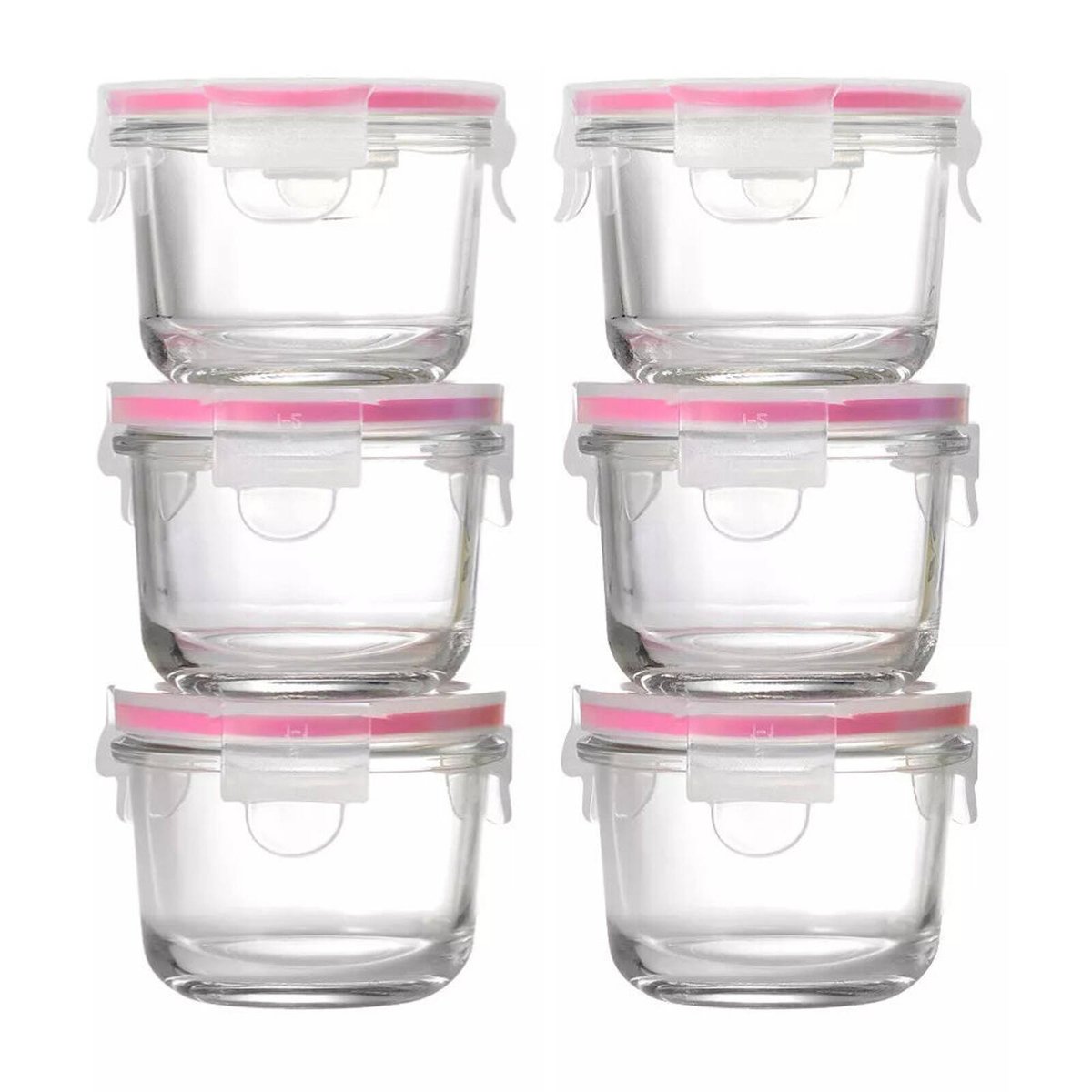 Glasslock Baby 6 Piece Round 165ml Food Container Set - Bunnings Australia