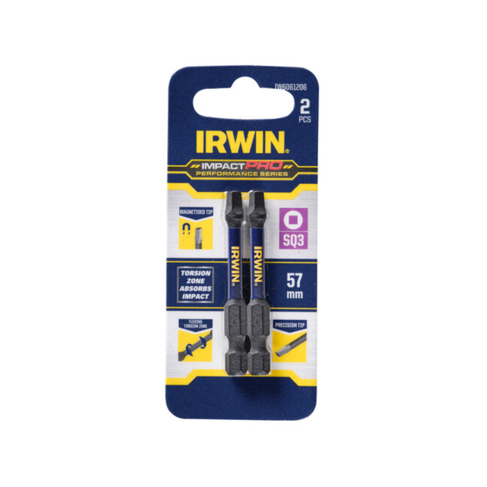 IRWIN 57mm SQ3 Impact Pro Performance - 2 Pack - Bunnings Australia