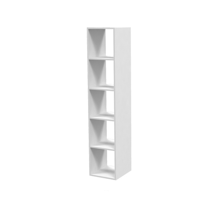 Lugna 1766 x 366 x 390mm White 5 x 1 Cube Unit - White - Bunnings Australia
