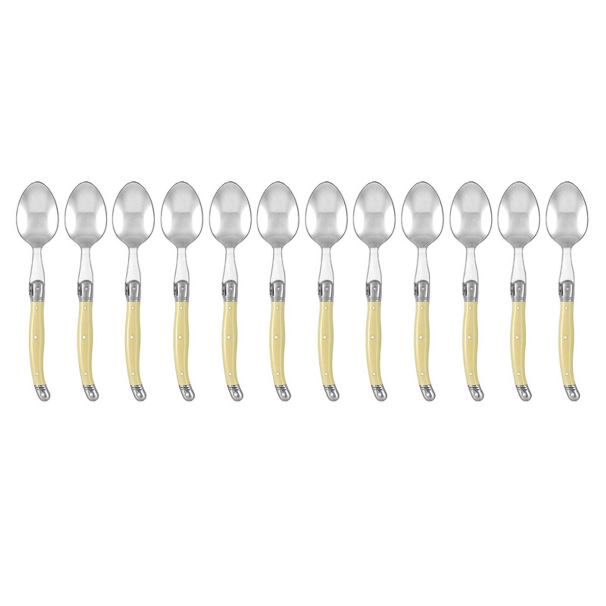 12pc Laguiole Etiquette 22.5cm Stainless Steel Table Spoon - Ivory ...