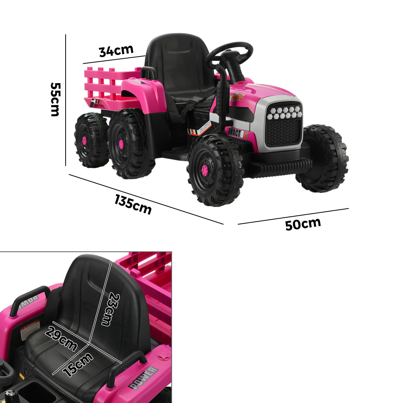 Pink tractor power wheels store