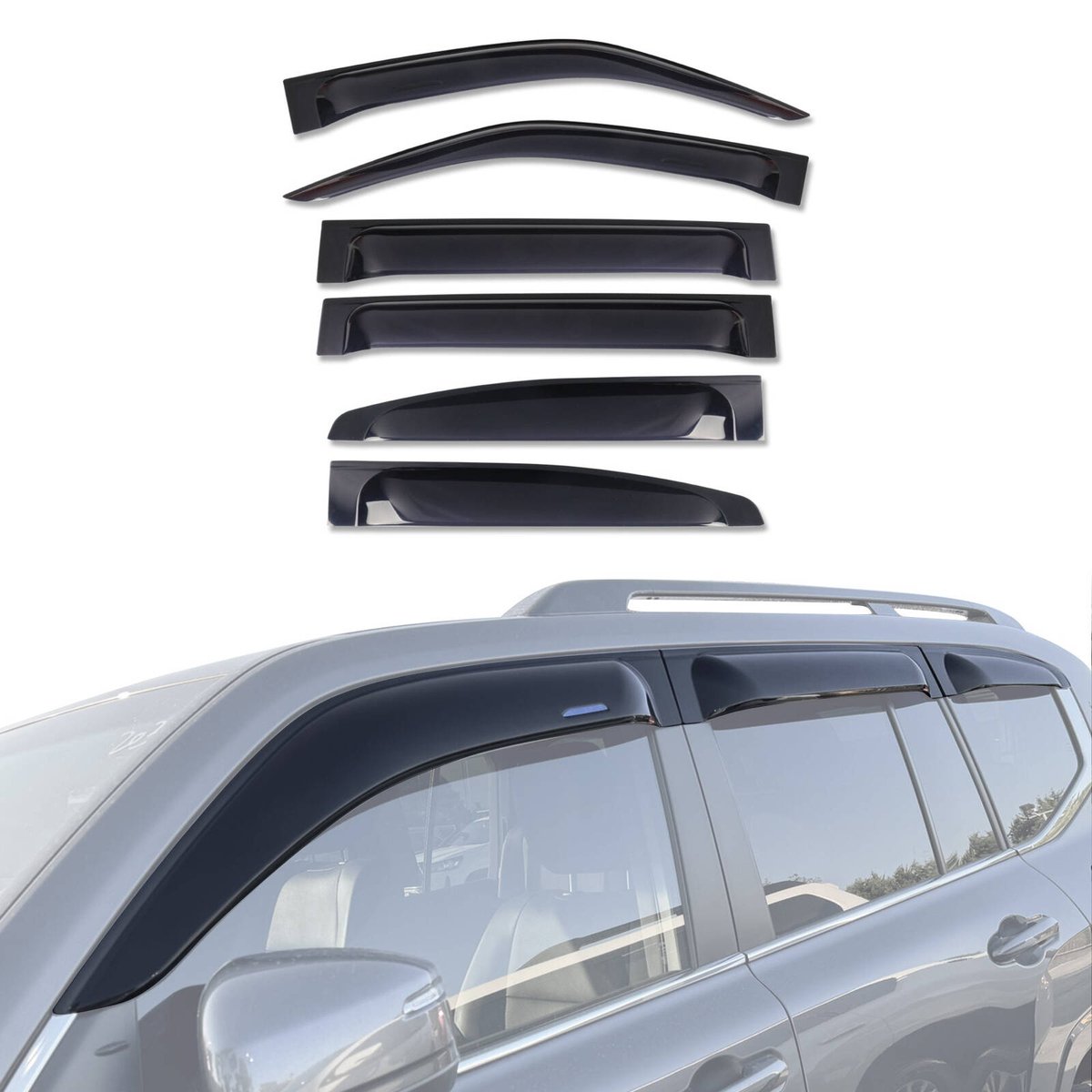 AUSGO Wide-Profile Weather Shields for Toyota Land Cruiser Landcruiser ...