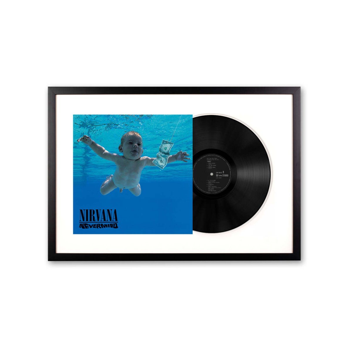 Framed Nirvana Nevermind - Vinyl Album Art - Bunnings Australia