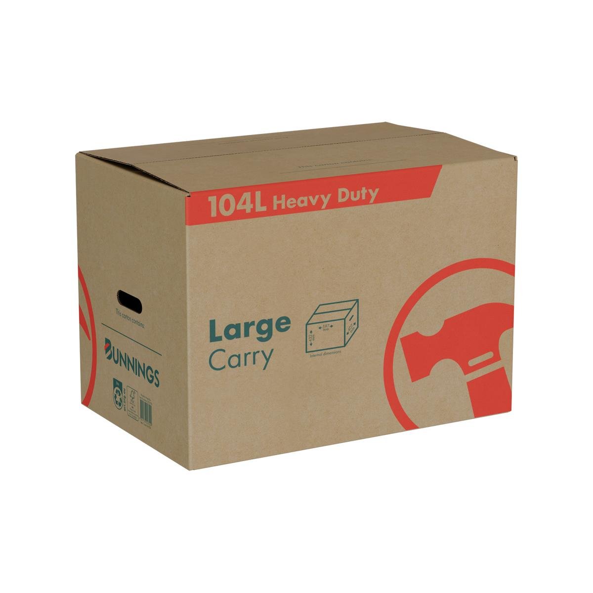 Bunnings 104L Heavy Duty Carry Moving Carton - Bunnings Australia