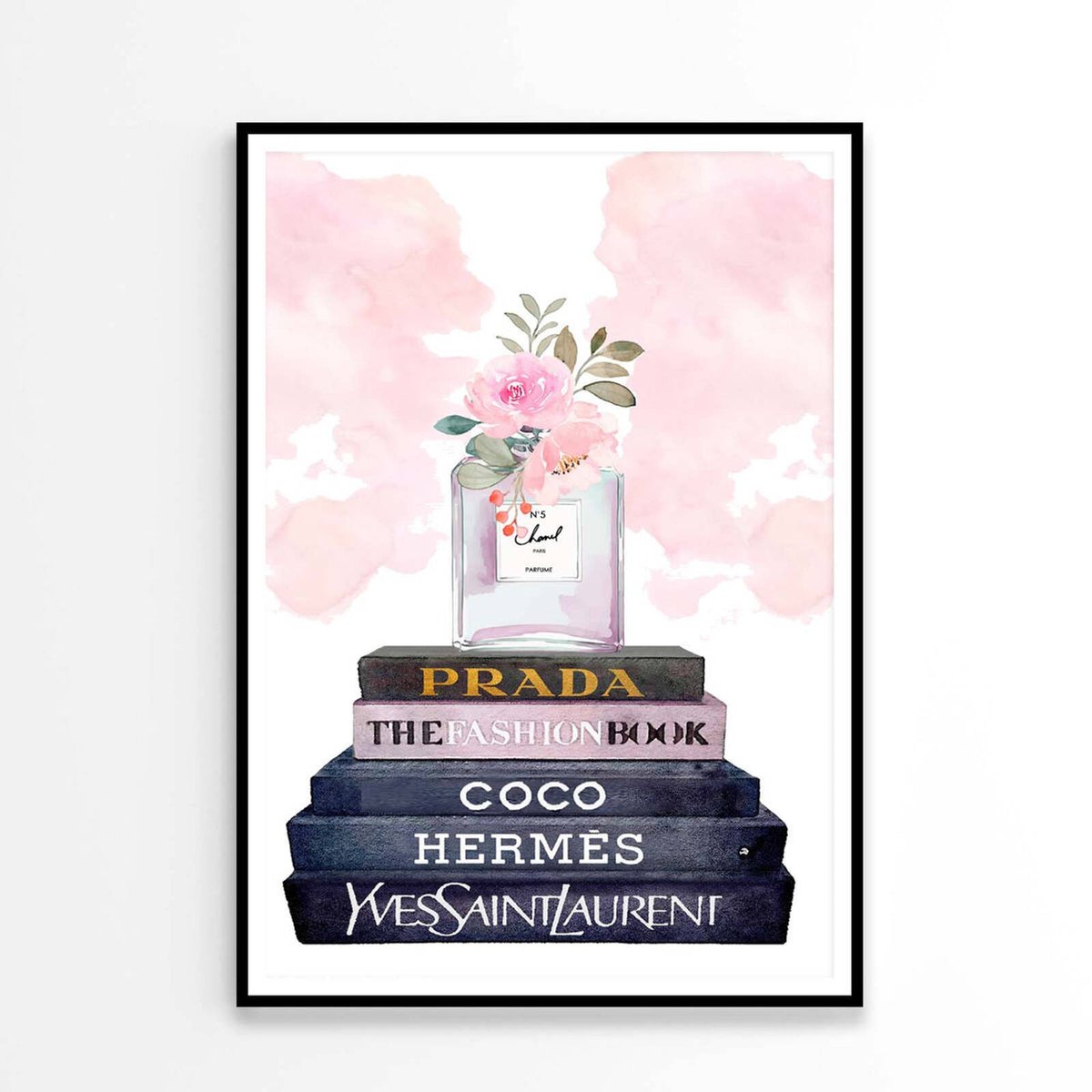 Light Pink Fashion Perfume with Flowers Print 100% Australian Made 90 x ...