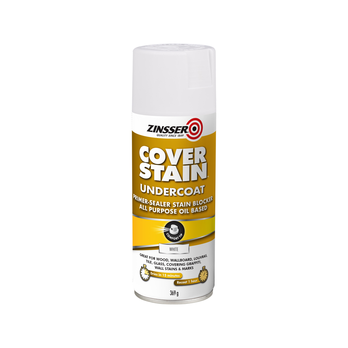 Zinsser 369g CoverStain Primer Sealer Stain Blocker Aerosol - Bunnings ...