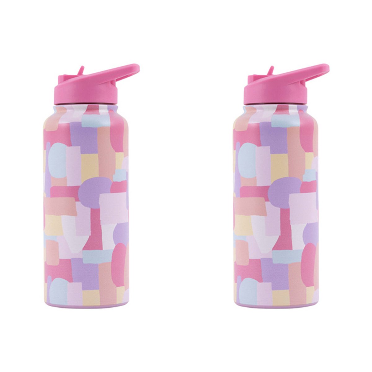 2PK Splosh Sip By Splosh Abstract S/Steel Water Bottle 950ml - Bunnings ...