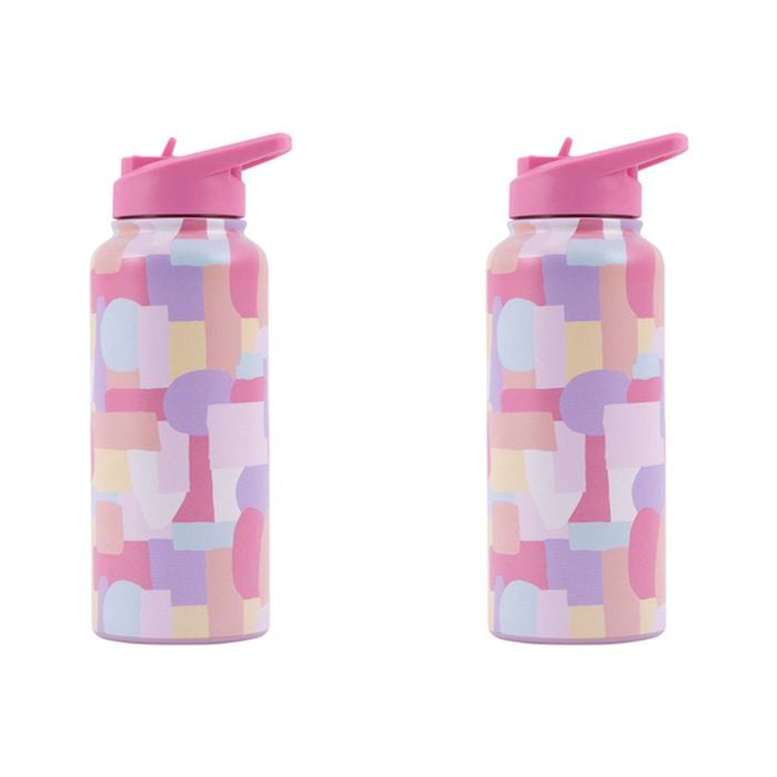 2PK Splosh Sip By Splosh Abstract S/Steel Water Bottle 950ml - Bunnings ...