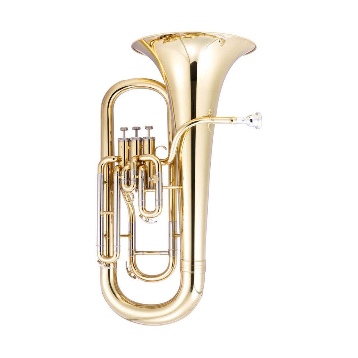 John Packer JP074 Euphonium w/ 1 Piece Bell Musical Instrument - Brass Lacquer - Bunnings Australia