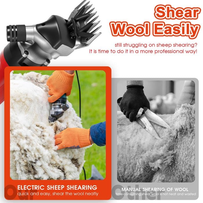 Advwin Electric Sheep Shears 690W,2800R/Min 6 Speed Professional Heavy ...