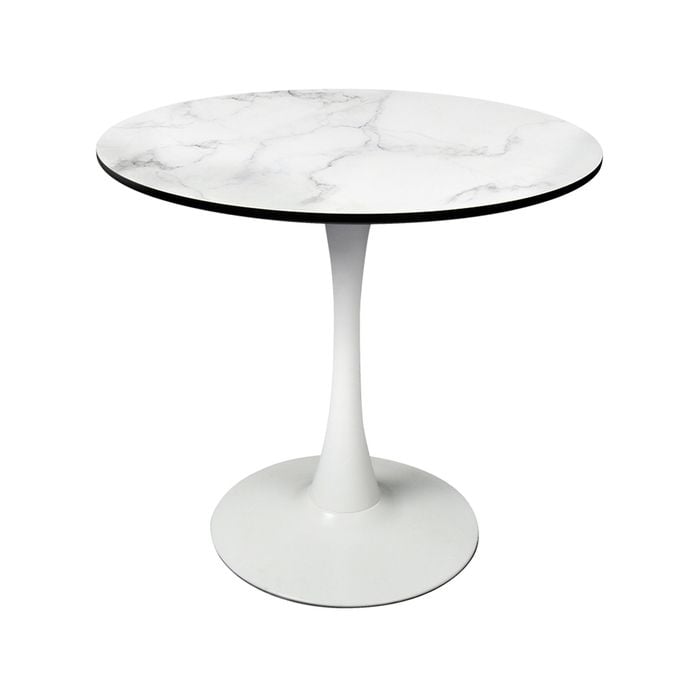 Levede Marble Round Dining Table 80CM White - Bunnings Australia