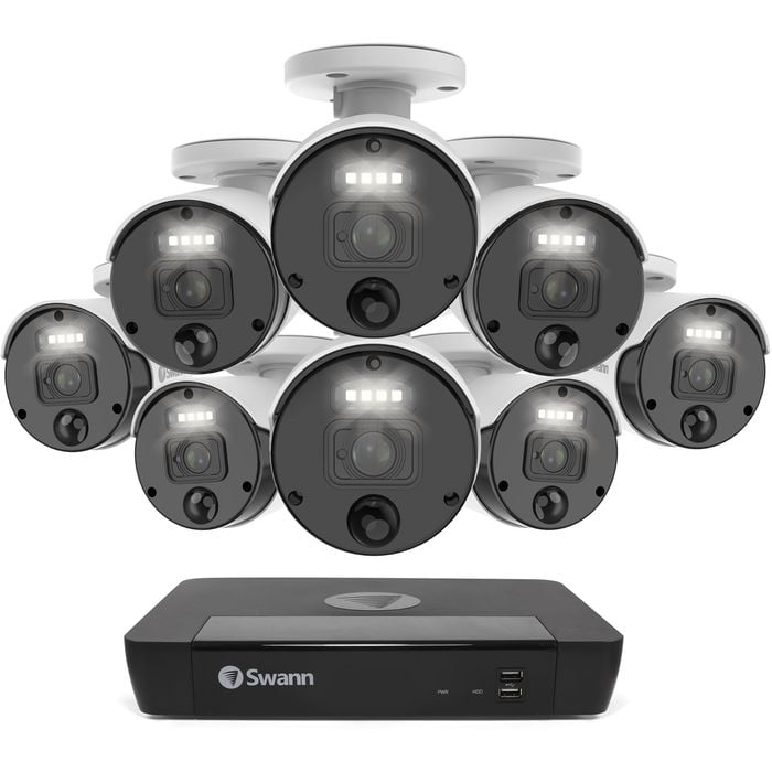 Swann 8 Camera 8 Channel NVR Security System w/ 2TB HDD & 8 x 4K ...