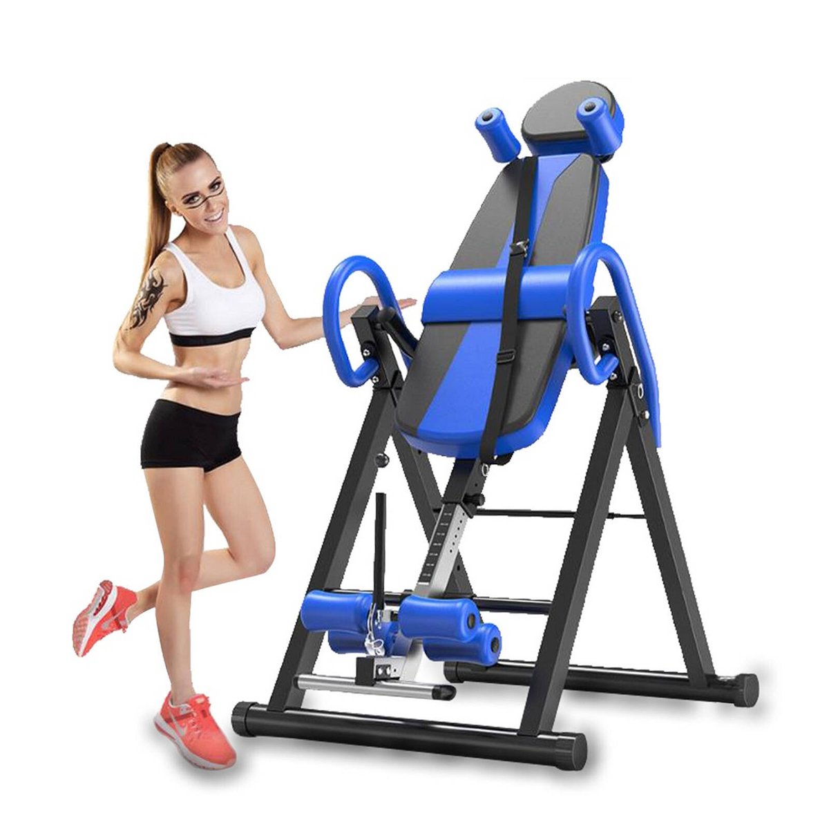 Gravity Inversion Table - Upside Down Machine - Heavy Duty - Blue ...