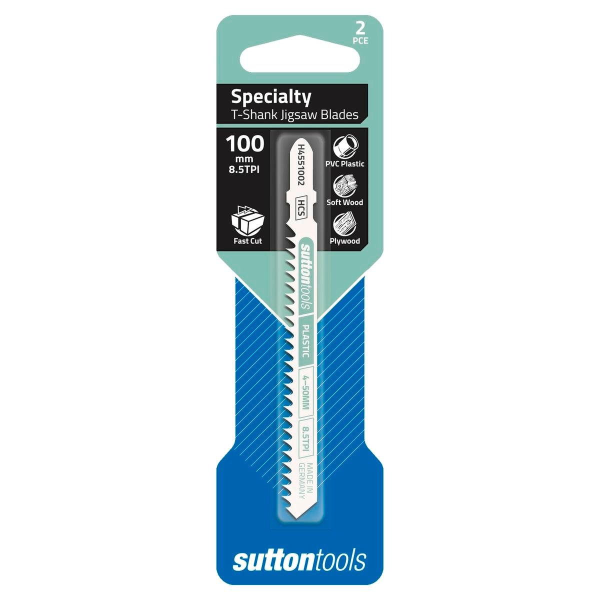 Sutton Tools 100mm 8.5TPI Specialty Jigsaw Blade - 2 Pack - Bunnings ...