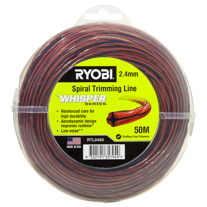 Ryobi 2.4mm x 50m Whisper Series Trimming Line - Bunnings Australia
