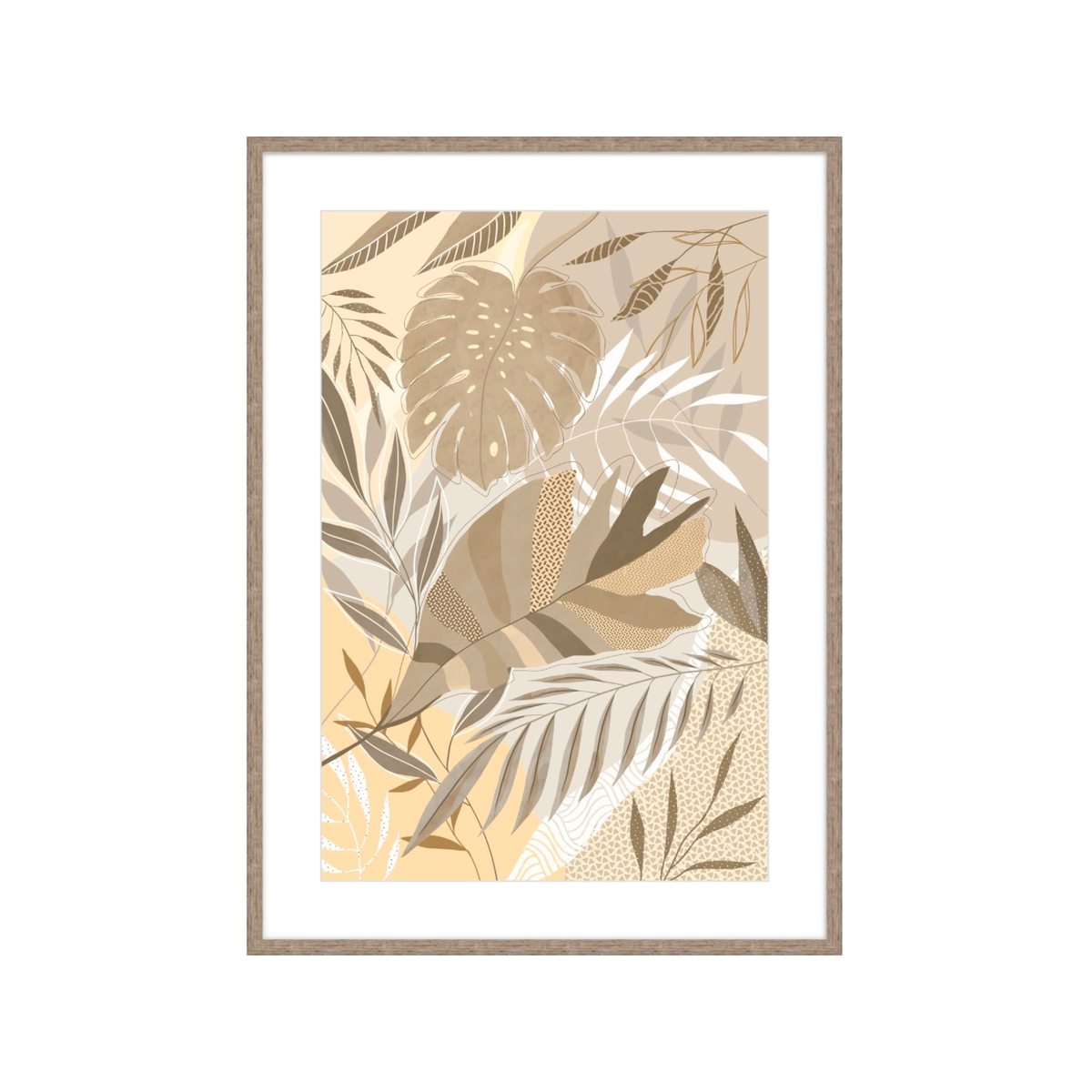 Golden Flora Framed w/ Large Border 40x60cm Sandy Brown - Bunnings ...