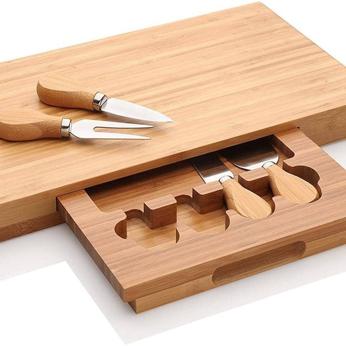 Stanley Rogers Wooden Bamboo Cheese Board 5 Pieces Knives Set Tools ...