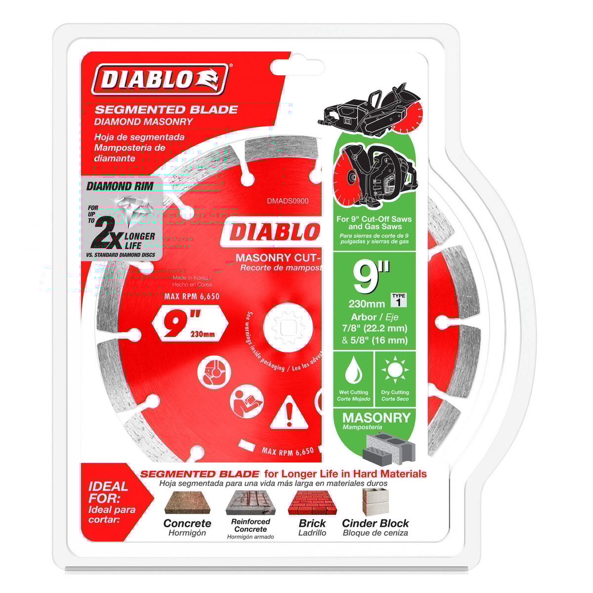 Diablo Diamond Disc 9" Diamond Segmented Cut Off - Bunnings Australia