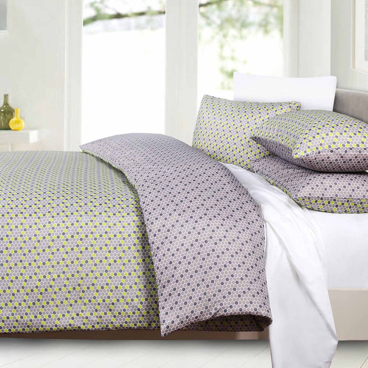 Big Sleep Mode Honeycomb Reversible Quilt Cover Set - Single - Bunnings ...