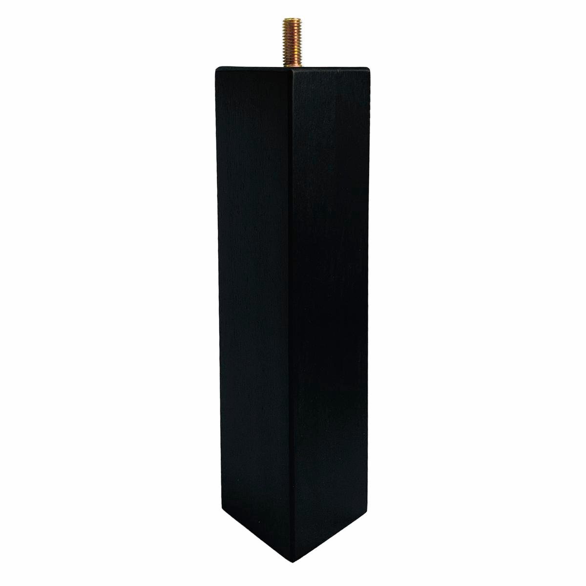 Adoored 53 x 53 x 250mm Black Square Pine Furniture Leg - Bunnings ...