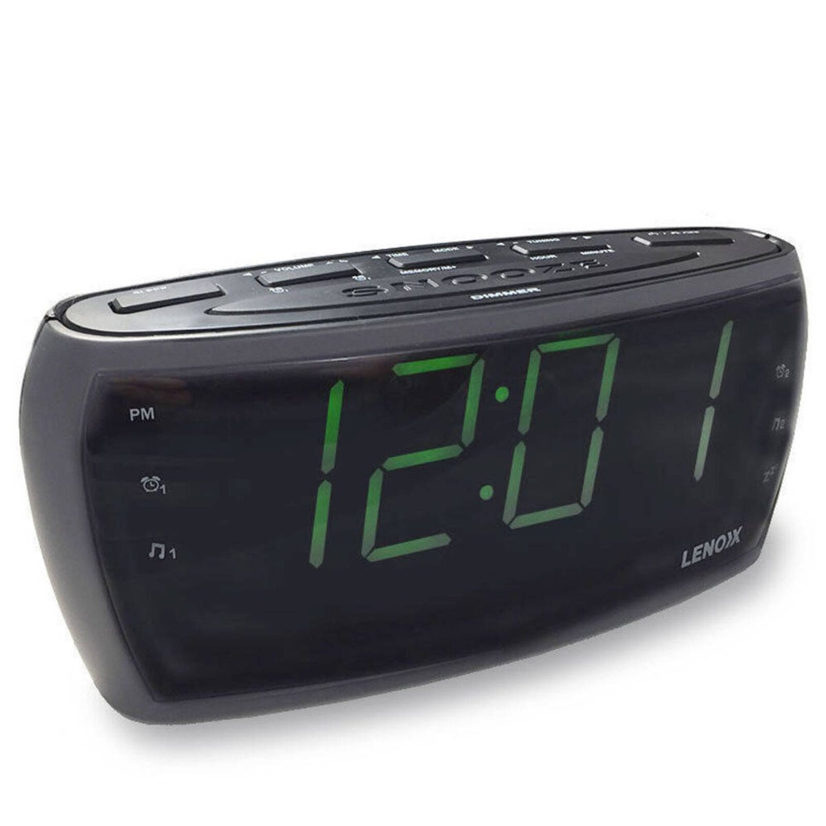Am/Fm Alarm Clock Radio 1.8Inc Big Large Green Numbers Led Display ...