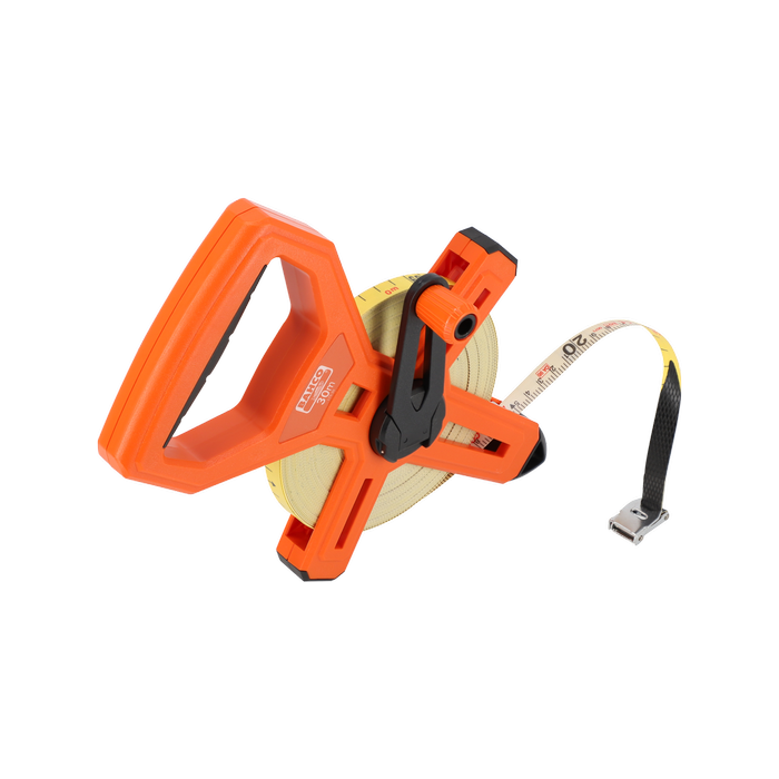 Bahco 30m Metric Long Measuring Tape with Nylon Coated Blade and Open Case Bunnings Australia
